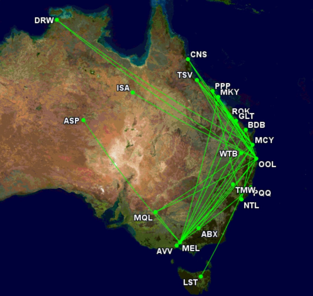 Bonza has three bases and 36 routes; has no direct competition on 83% ...