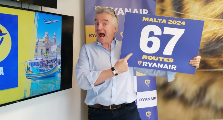 Ryanair is Malta’s top airline; plans 67 routes in S24; 25 airports cut ...