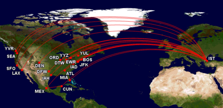 Turkish Airlines has a record 175 weekly departures to North America ...